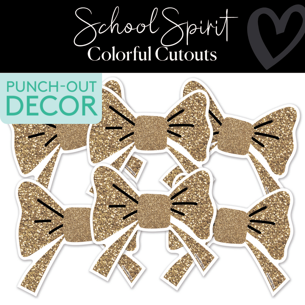 Glitter Bow | Classroom Cut Outs | School Spirit | Schoolgirl Style