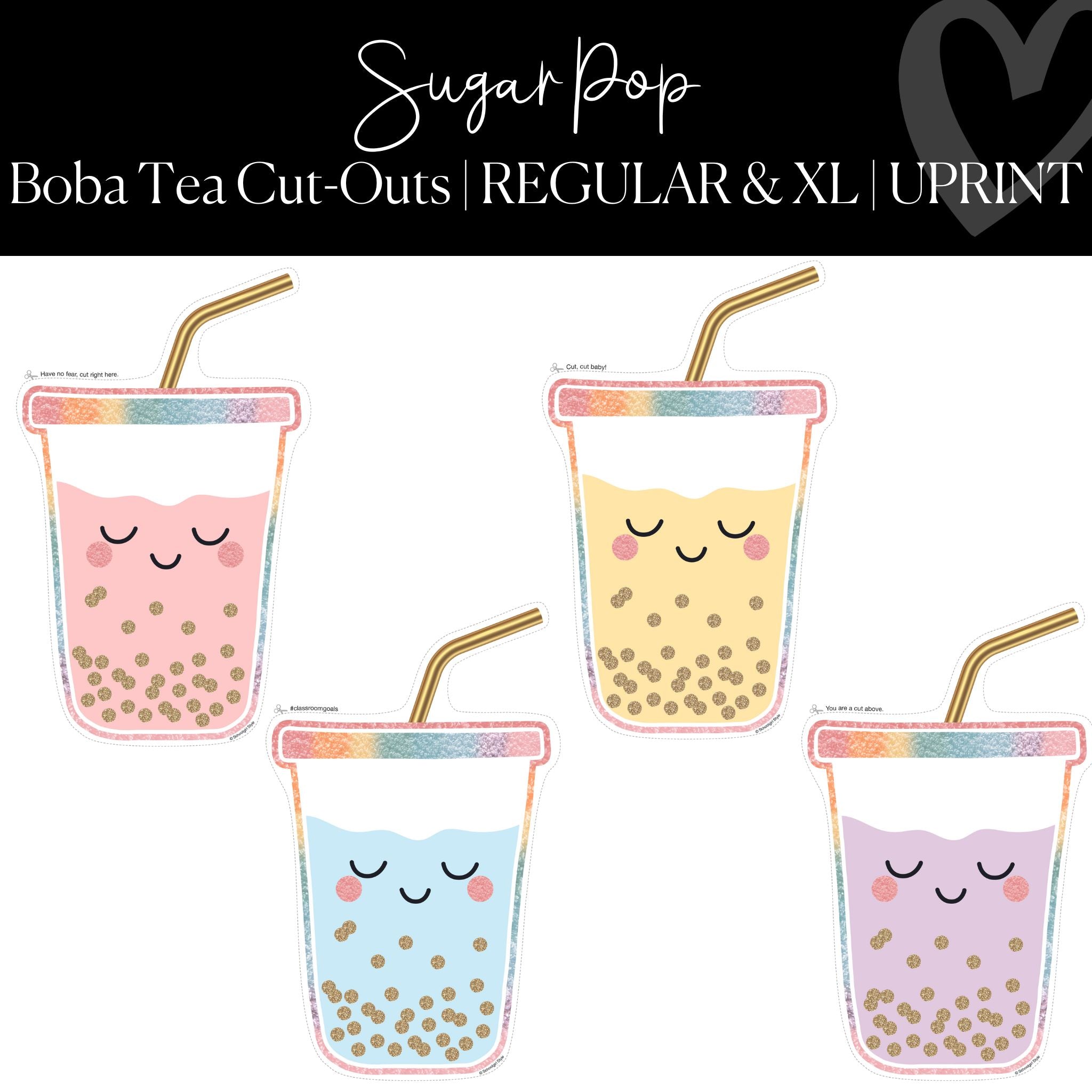 Printable Boba Drink Cut-Outs | Schoolgirl Style