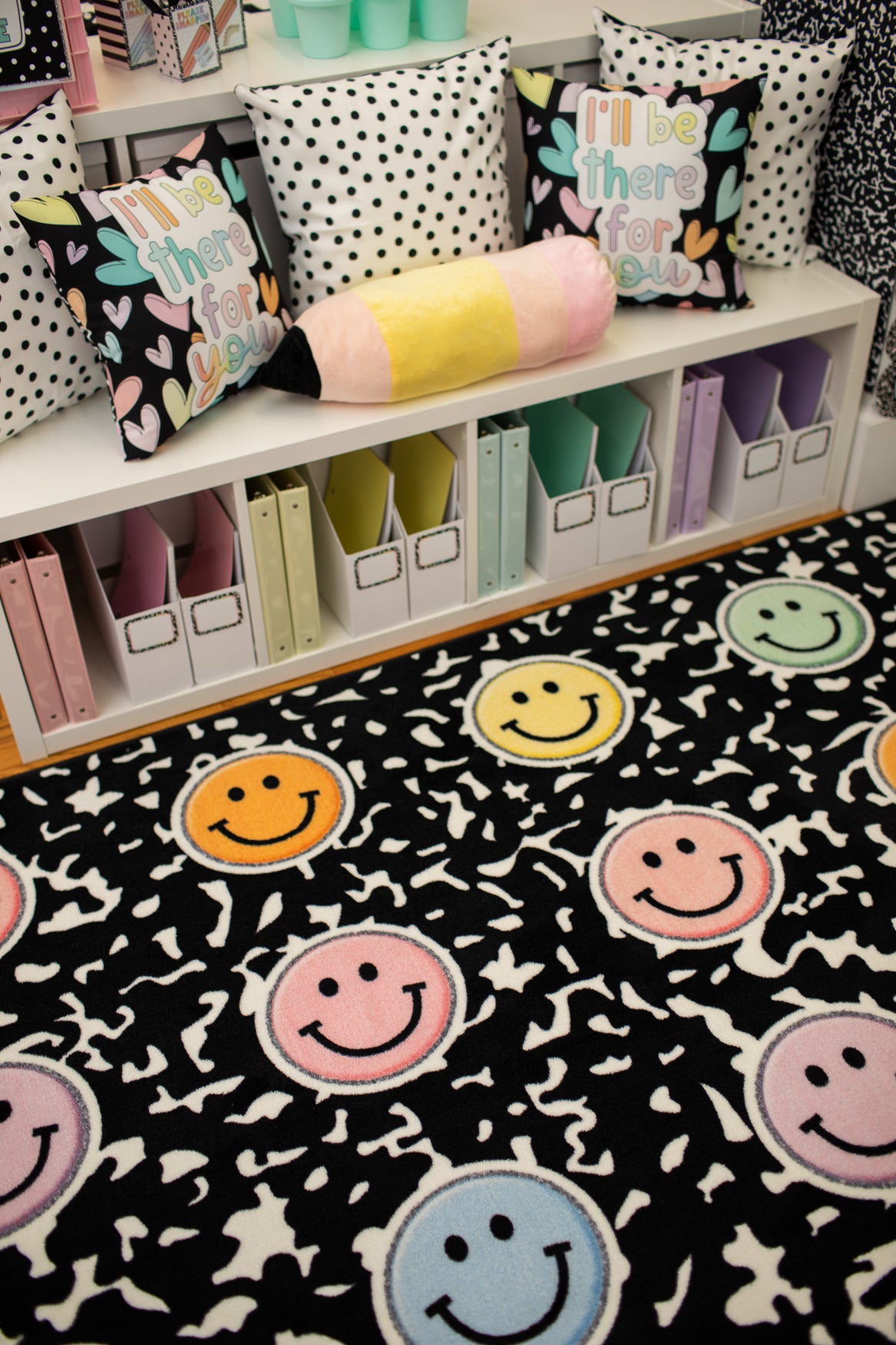 Composition Notebook with Smiley Sit Spots Classroom Rug by Schoolgirl ...