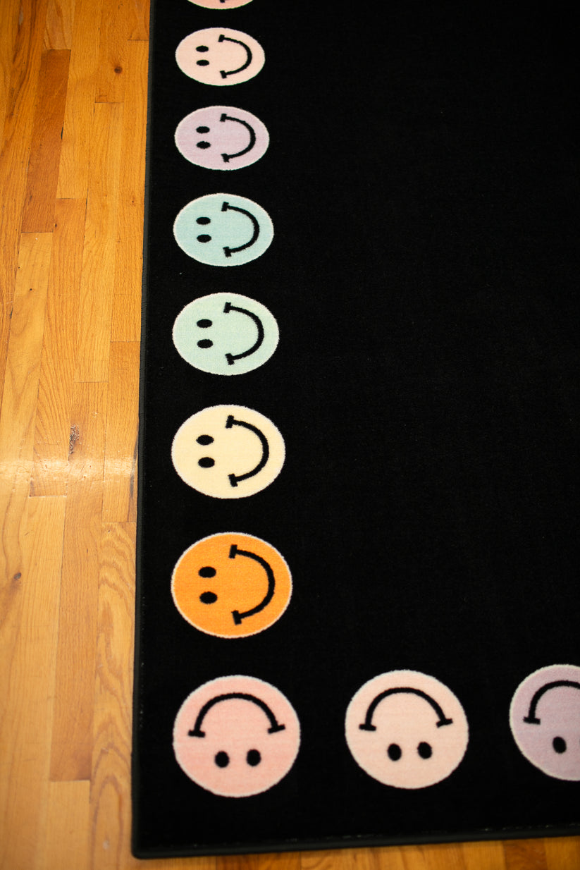 Smiley Faces All Around Classroom Rug by Schoolgirl Style