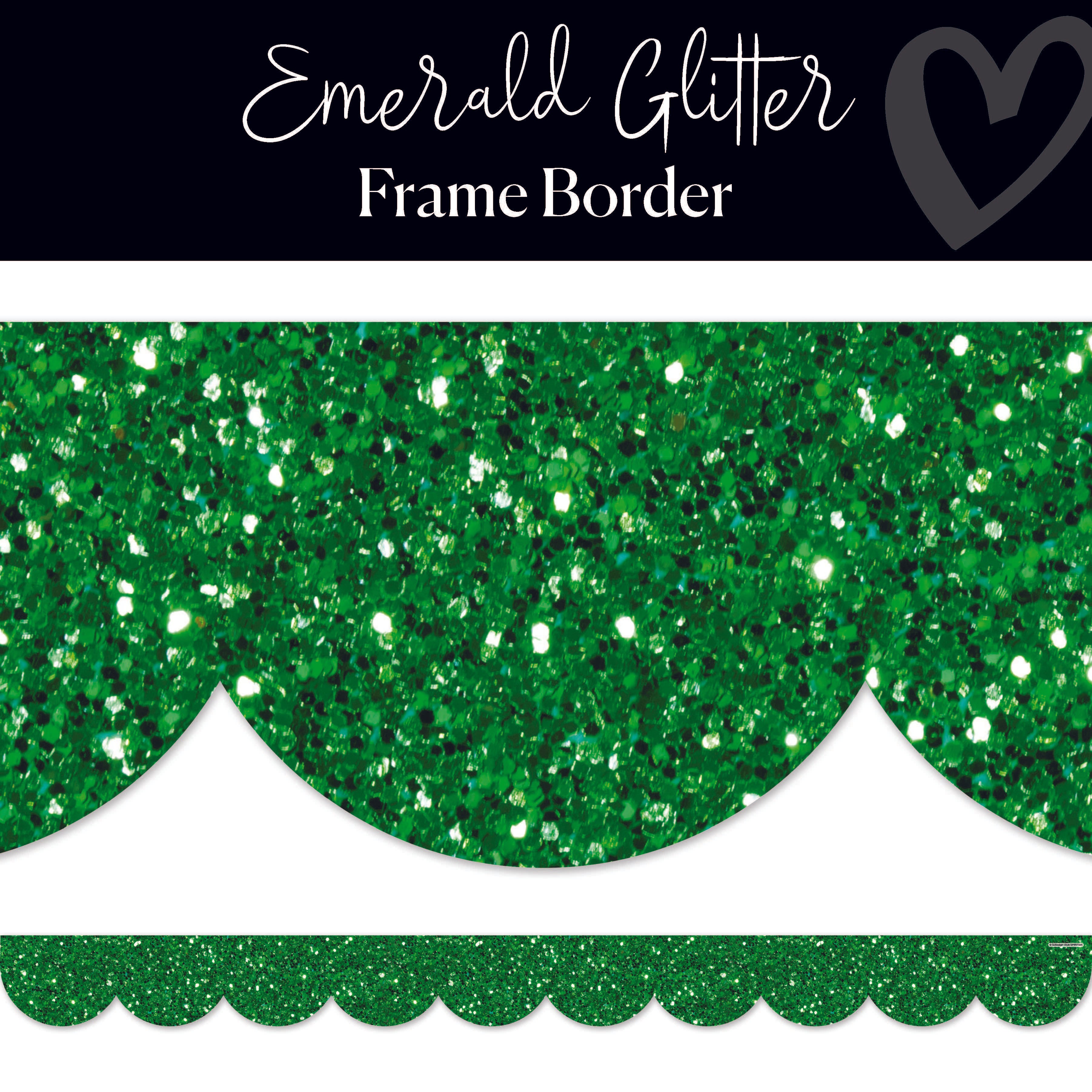 Emerald Glitter | Bulletin Board Borders | Schoolgirl Style