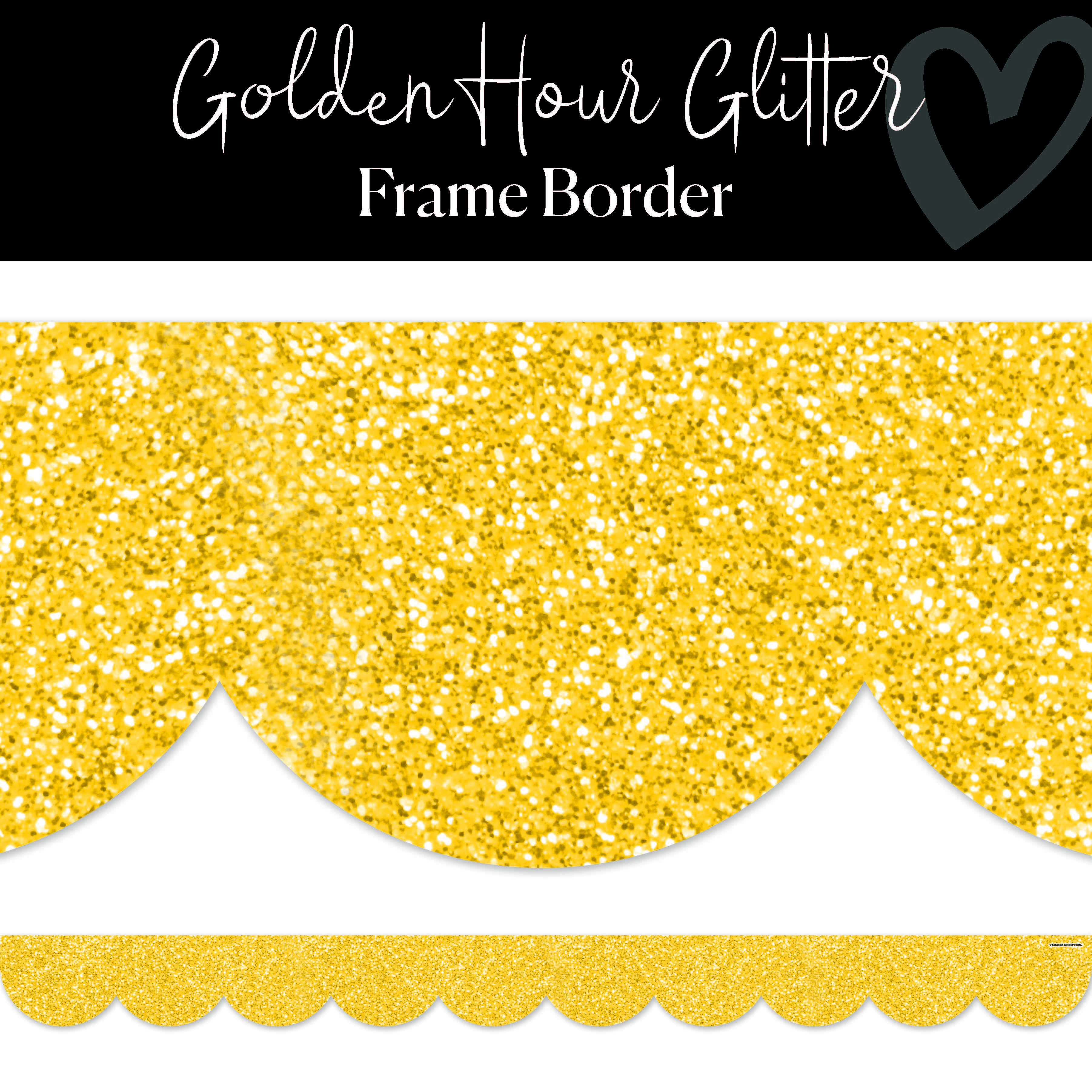 Golden Hour Glitter | Bulletin Board Borders | Schoolgirl Style