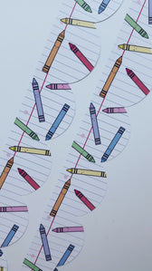 Color In The Lines Bright Rainbow Crayon Bulletin Board Border | Schoo ...