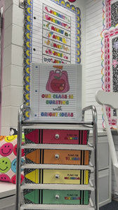 Printable Bright Rainbow 10 Drawer Editable Classroom Cart Labels | Sc ...