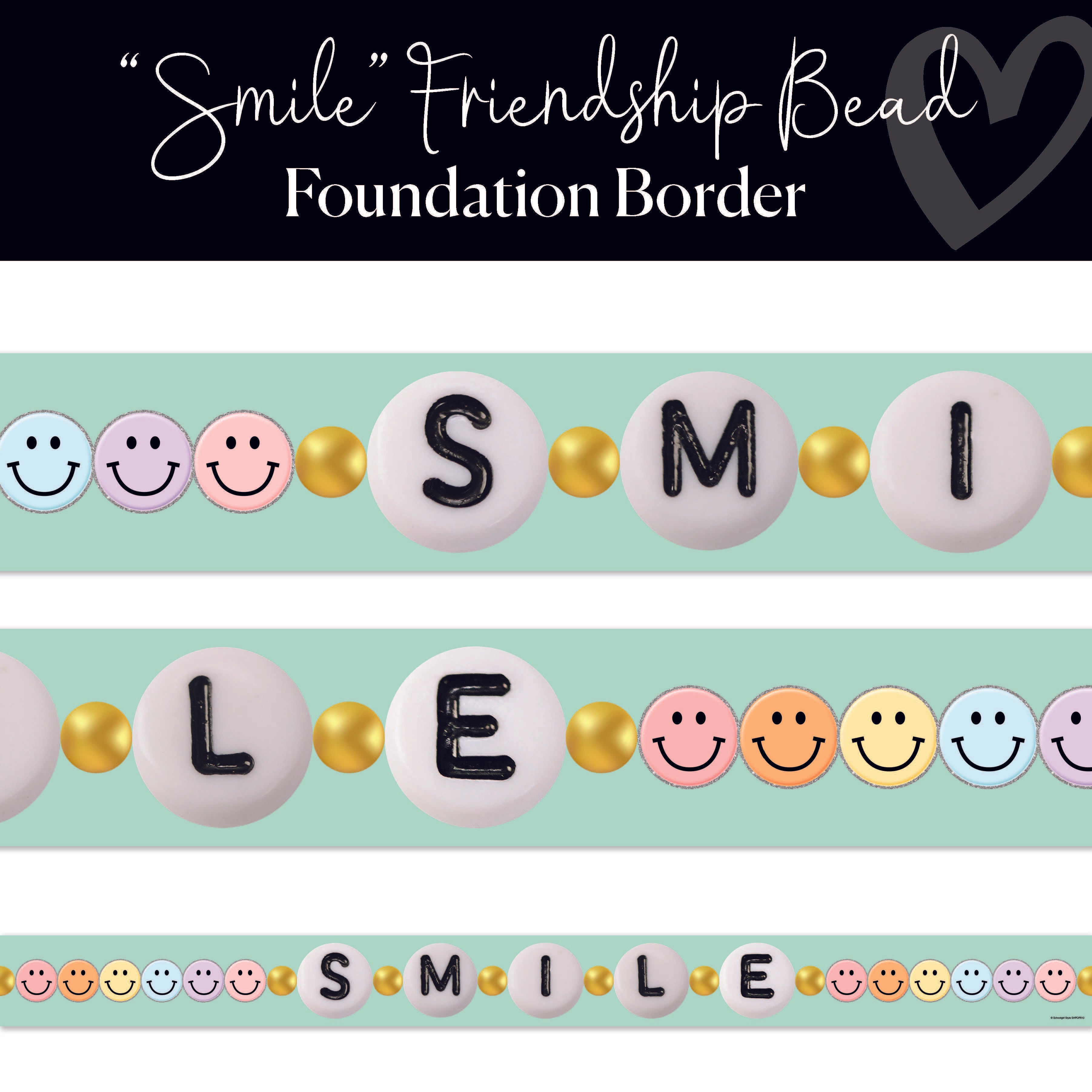 Smile Friendship Bead | Bulletin Board Borders | Schoolgirl Style
