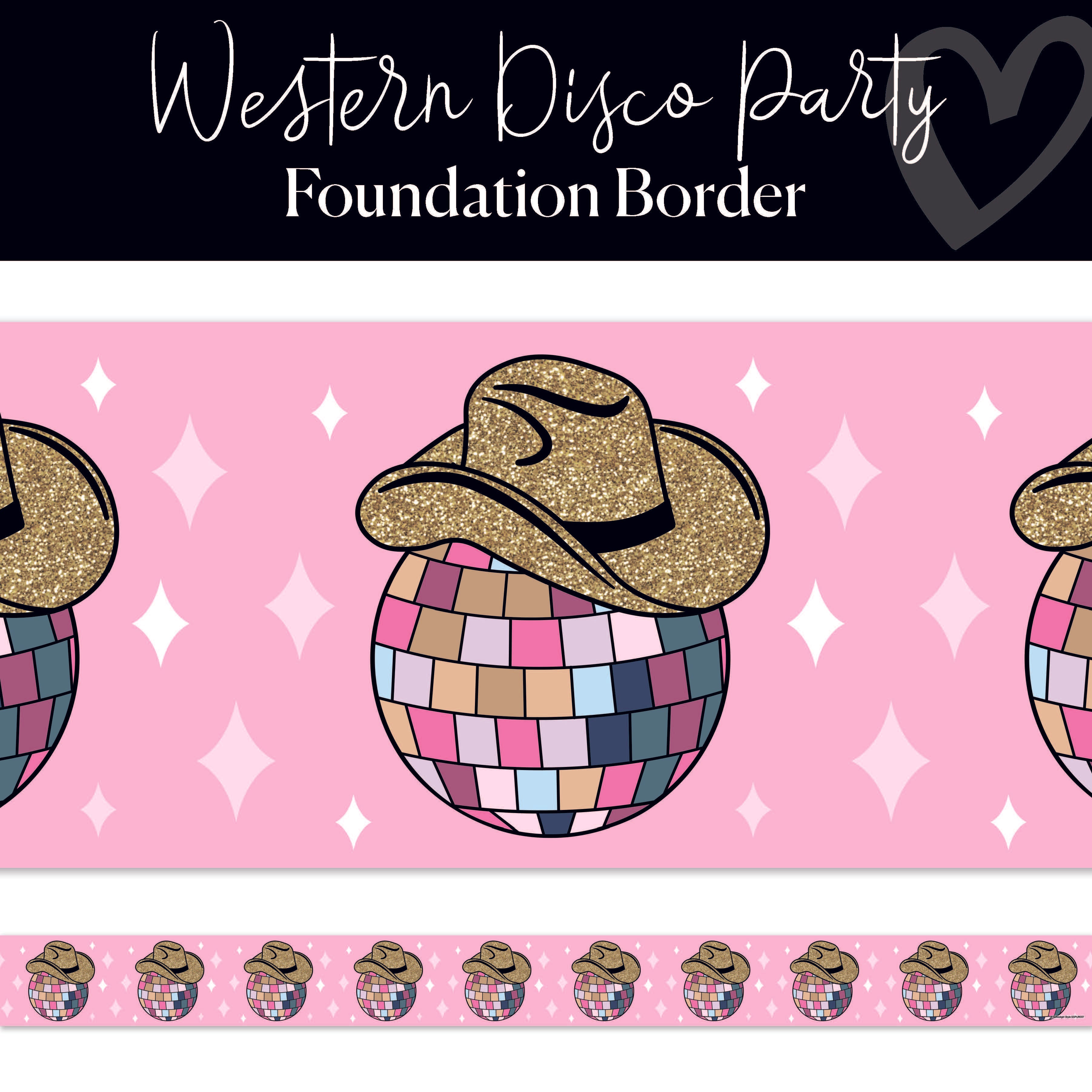 Western Disco Party | Bulletin Board Borders | Schoolgirl Style