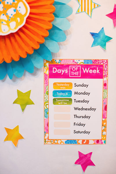 Calendar Set | Flamingo Watercolor | Schoolgirl Style