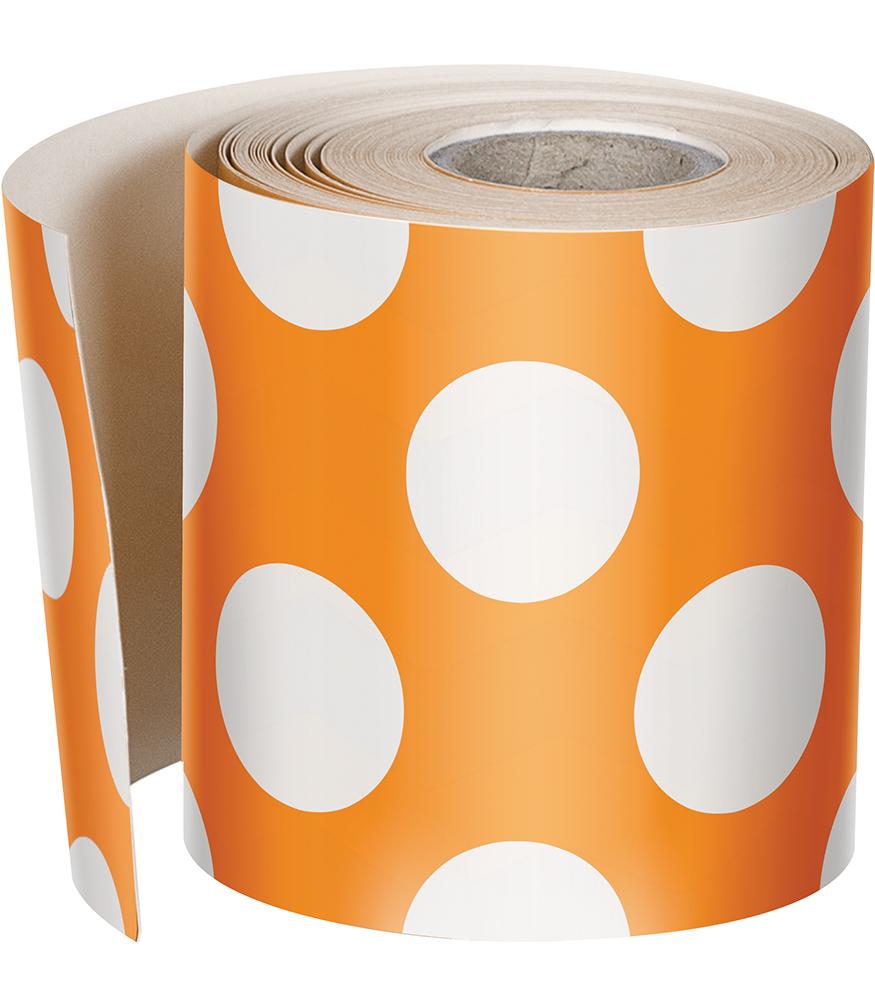 Orange Polka Dot Border