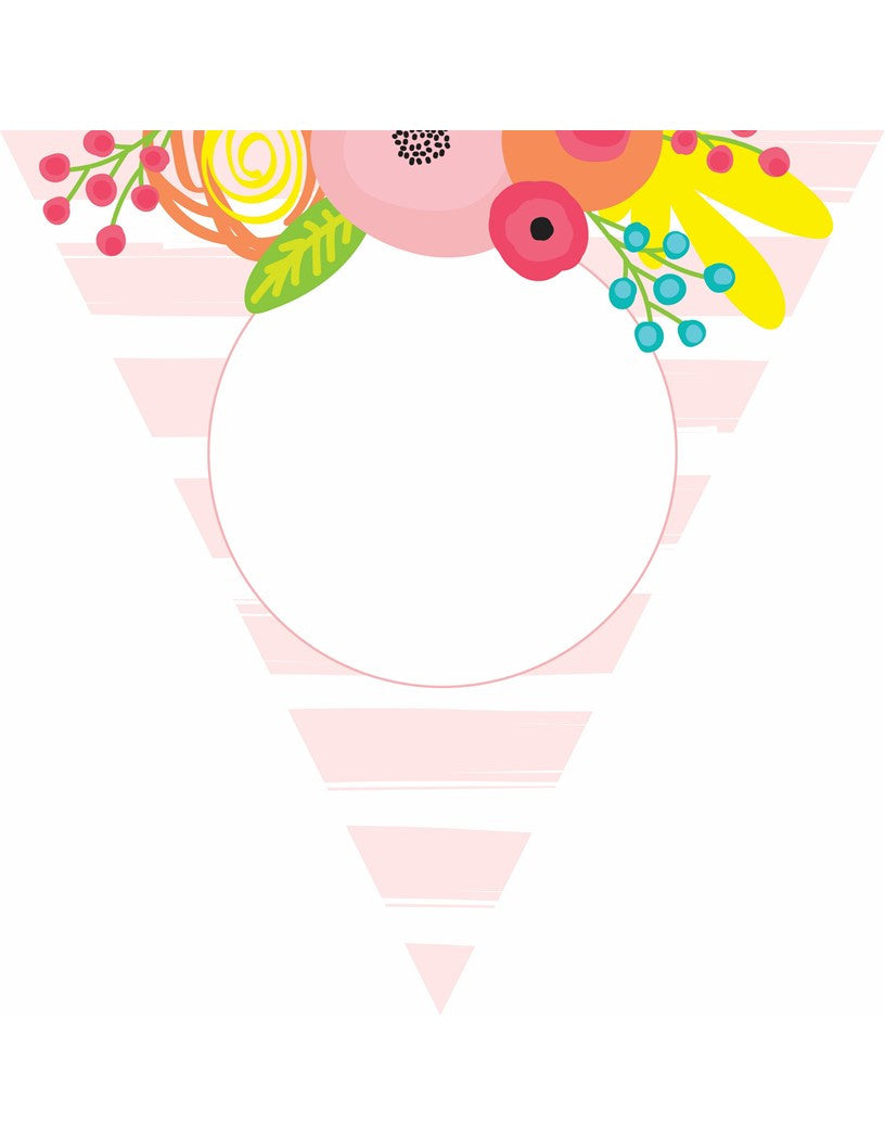 Pennant Banners- Editable | Pina Colada Pineapple | Schoolgirl Style