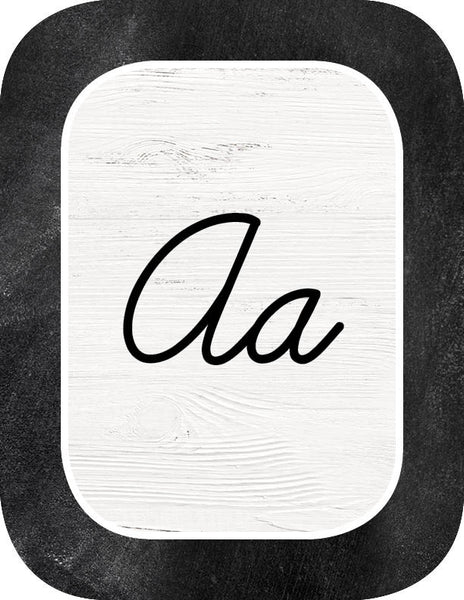 Cursive Alphabet Card|UPRINT – Schoolgirl Style