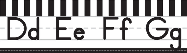 Black and White Manuscript Alphabet Line | Just Teach | Schoolgirl Style