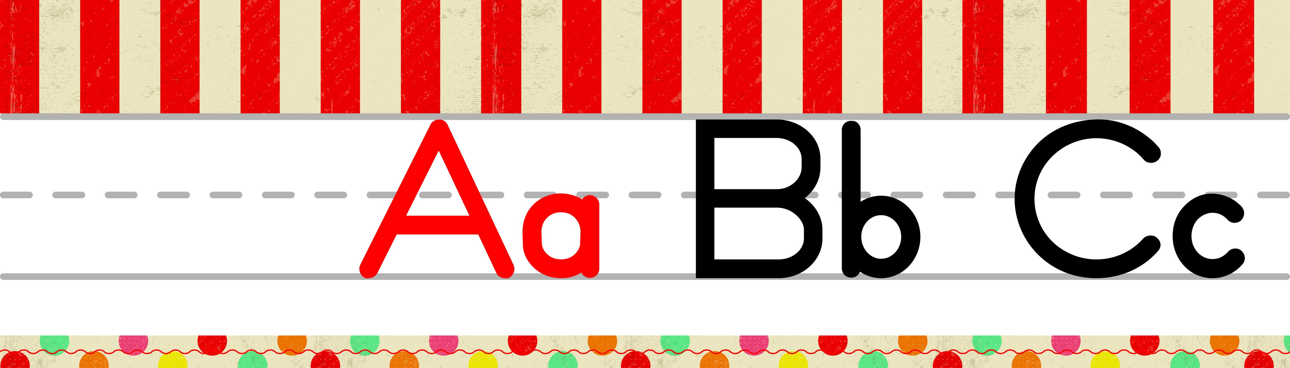 Manuscript Alphabet Line | Vintage Circus | Schoolgirl Style