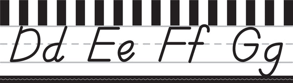 Black and White D'Nealian Alphabet Lines | Just Teach | Schoolgirl Style