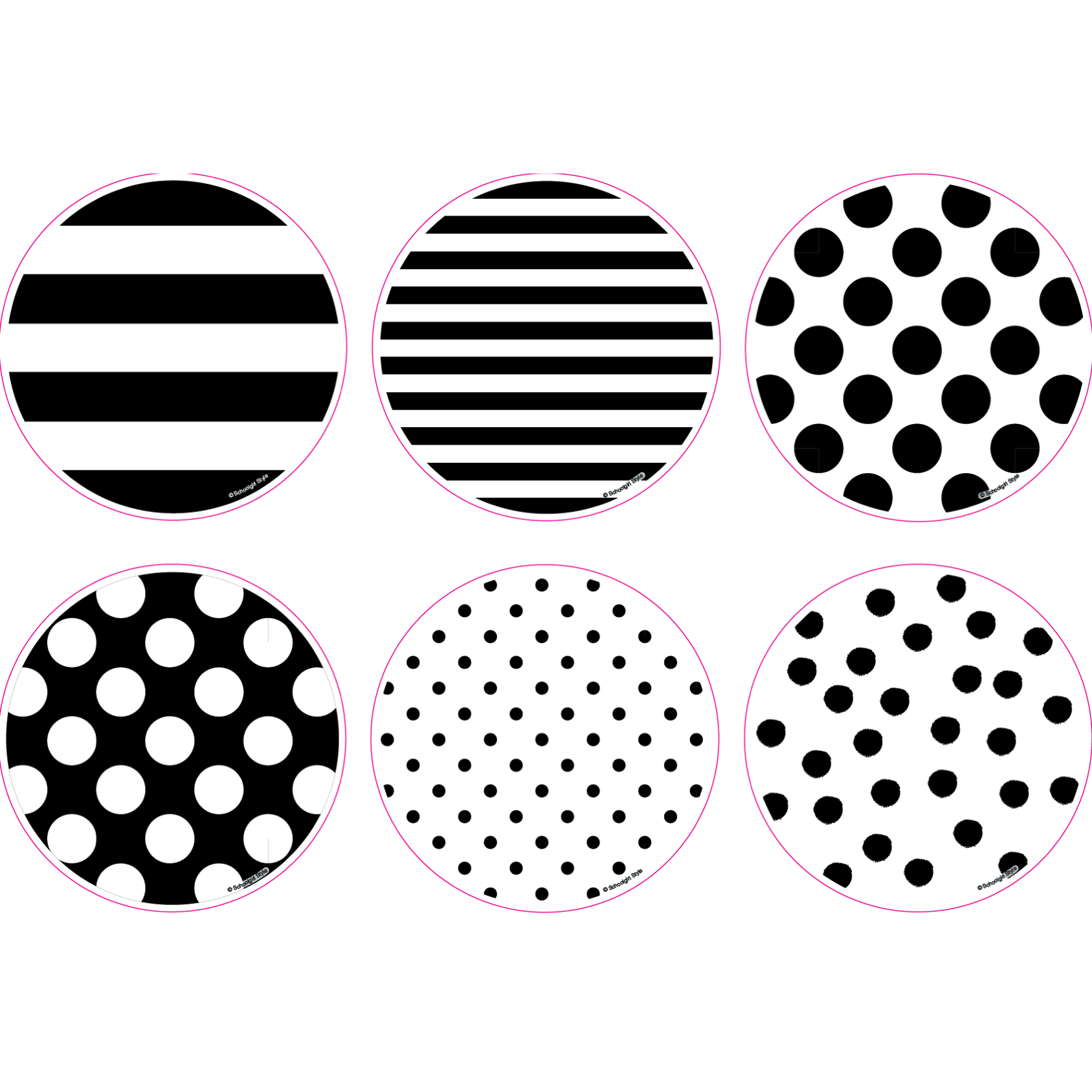 Designer Dot Cut-Outs | Black, White and Stylish Brights | UPRINT | Sc ...