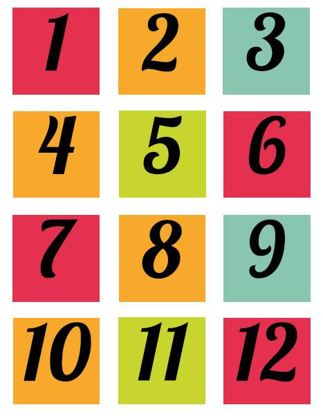 Calendar Numbers|Schoolgirl Style