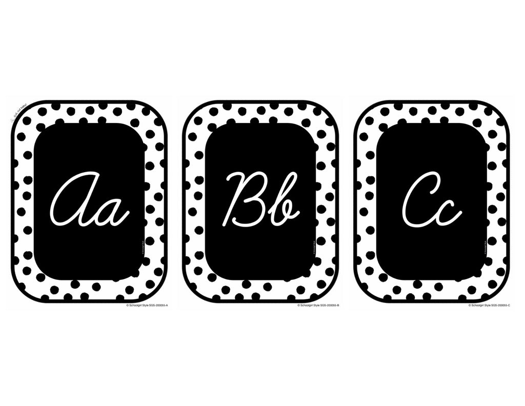 OOPS-A-DAISY Cursive Alphabet Cards|Schoolgirl Style