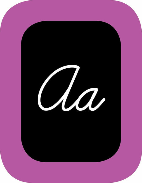 Neon Pop - Cursive Alphabet Cards {UPRINT} – Schoolgirl Style