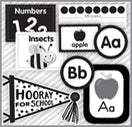 Just Teach Black and White | Full Printable Classroom Decor Bundle ...