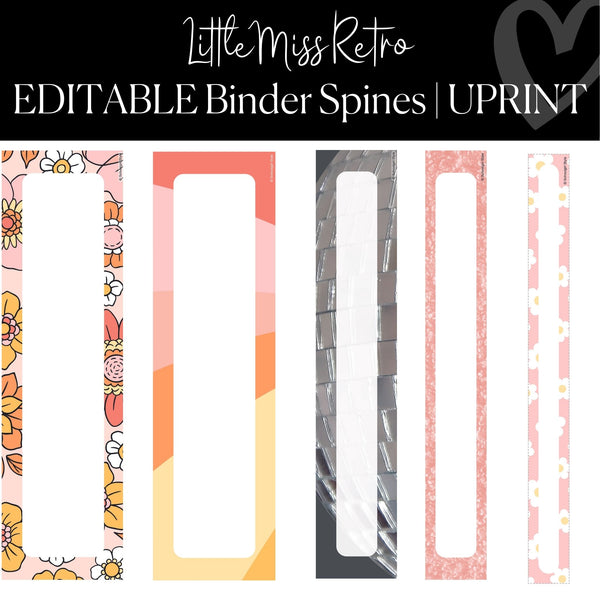 Editable and Printable Binder Covers and Spines | Retro Classroom Deco ...