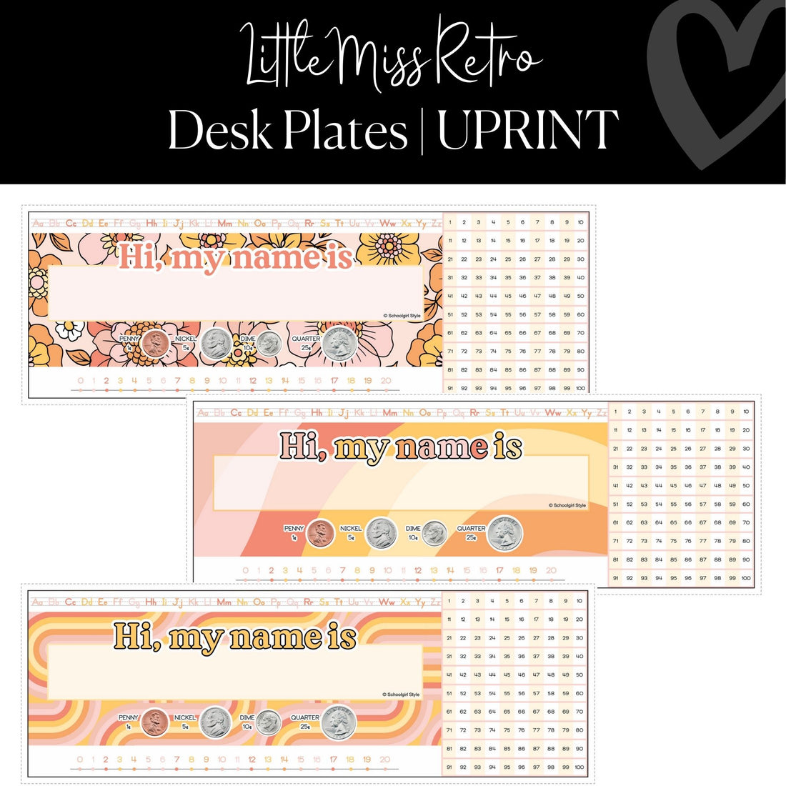 Little Miss Retro | Full Printable Classroom Decor Bundle – Schoolgirl ...
