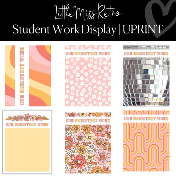 Printable Student Work Display Set | Retro Classroom | Schoolgirl Style