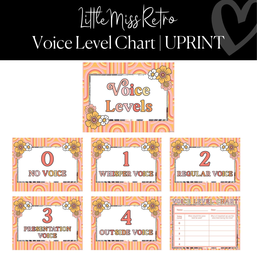 Printable Retro Voice Level Poster Set | Classroom Manageme ...