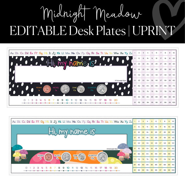 Printable and Editable Desk Plate | Floral Classroom Decor| Schoolgirl ...