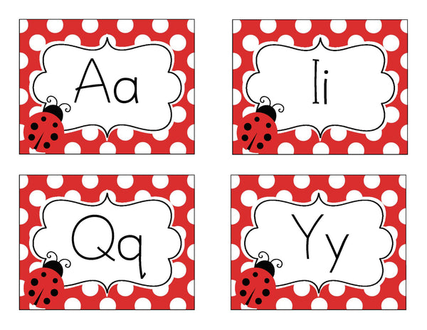Word Wall Labels | Lovely Ladybugs | Schoolgirl Style