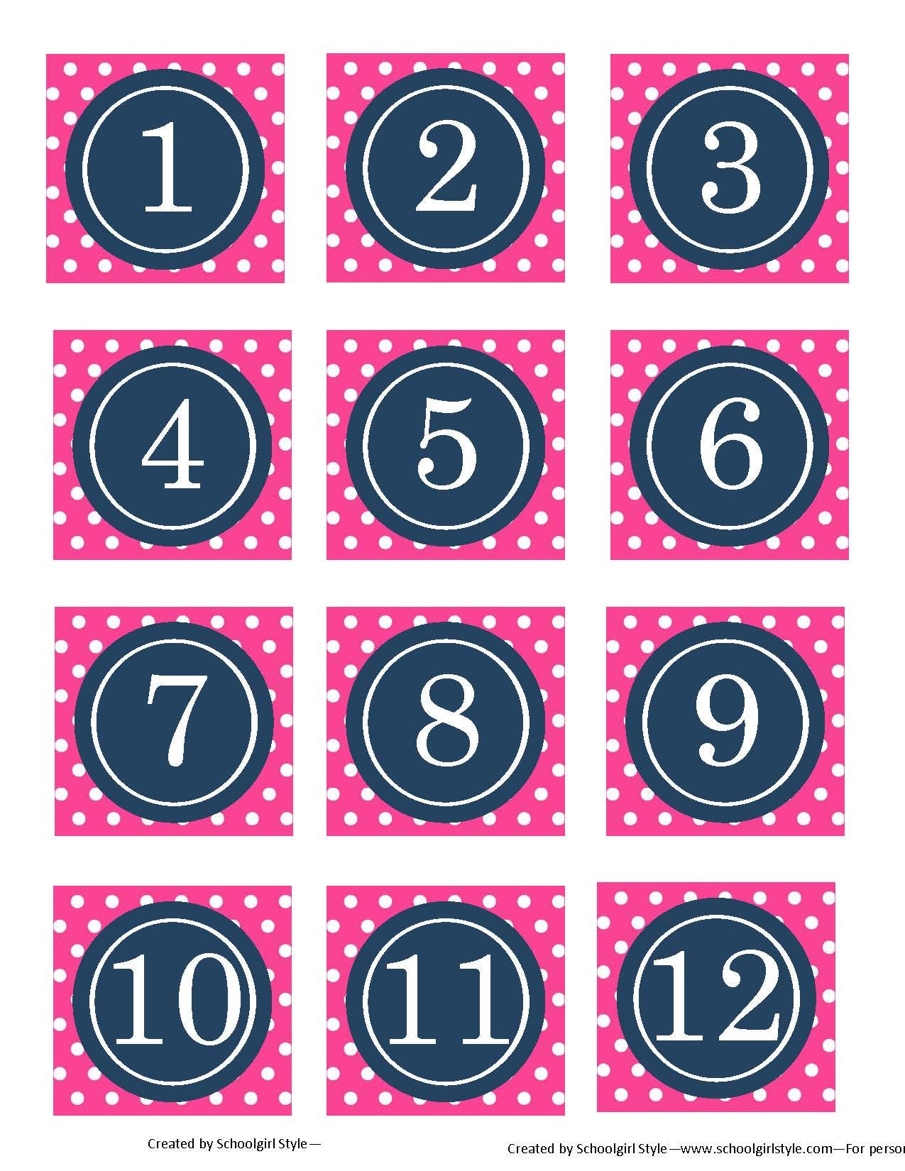 Calendar Pieces | Preppy Nautical Hot Pink and Navy Blue | Schoolgirl Style