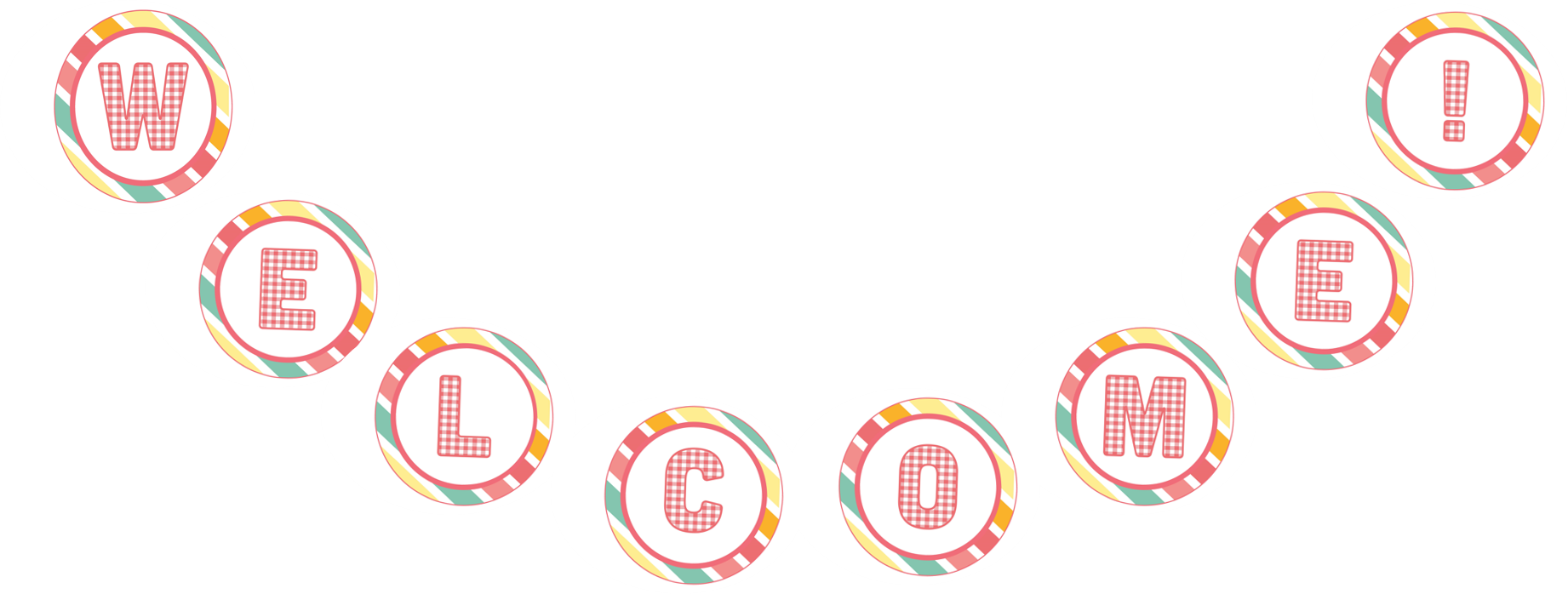 Welcome Banner | Hello! Sunshine Coral | Schoolgirl Style