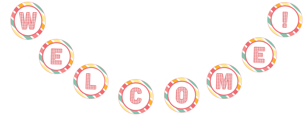 Welcome Banner | Hello! Sunshine Coral | Schoolgirl Style