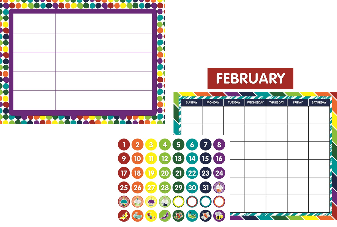 Calendar Set & Common Core Chart|| Schoolgirl Style