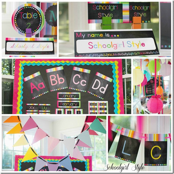Rainbow Chalkboard - Full Collection {UPRINT} – Schoolgirl Style