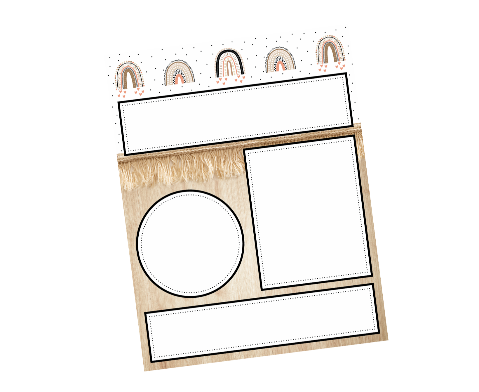 Schoolgirl Style - Simply Stylish Boho Rainbow Teacher Newsletter {UPR