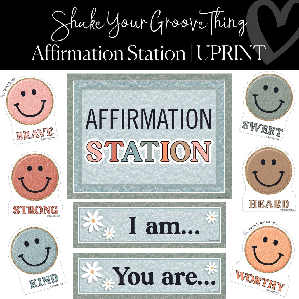 Affirmation Station | Printable Groovy Decor |Schoolgirl Style