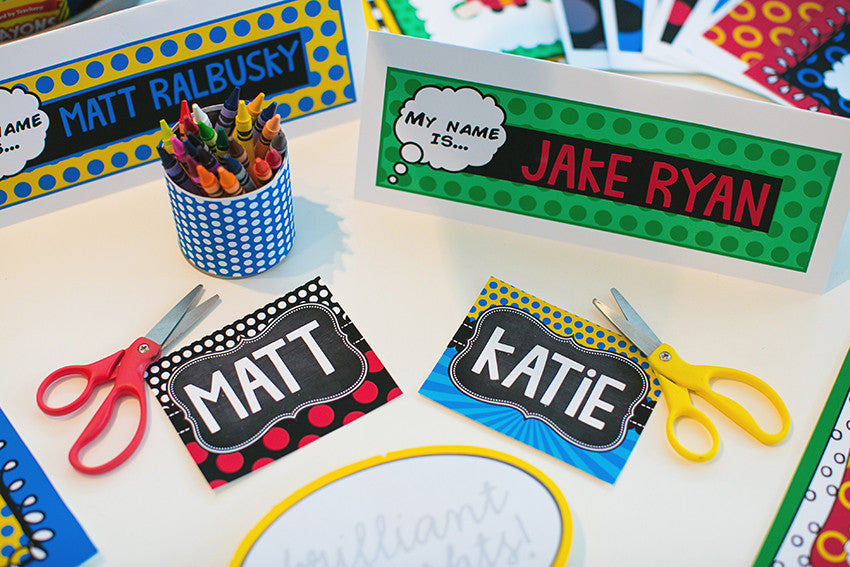 Multipurpose Labels | Superheroes | Schoolgirl Style