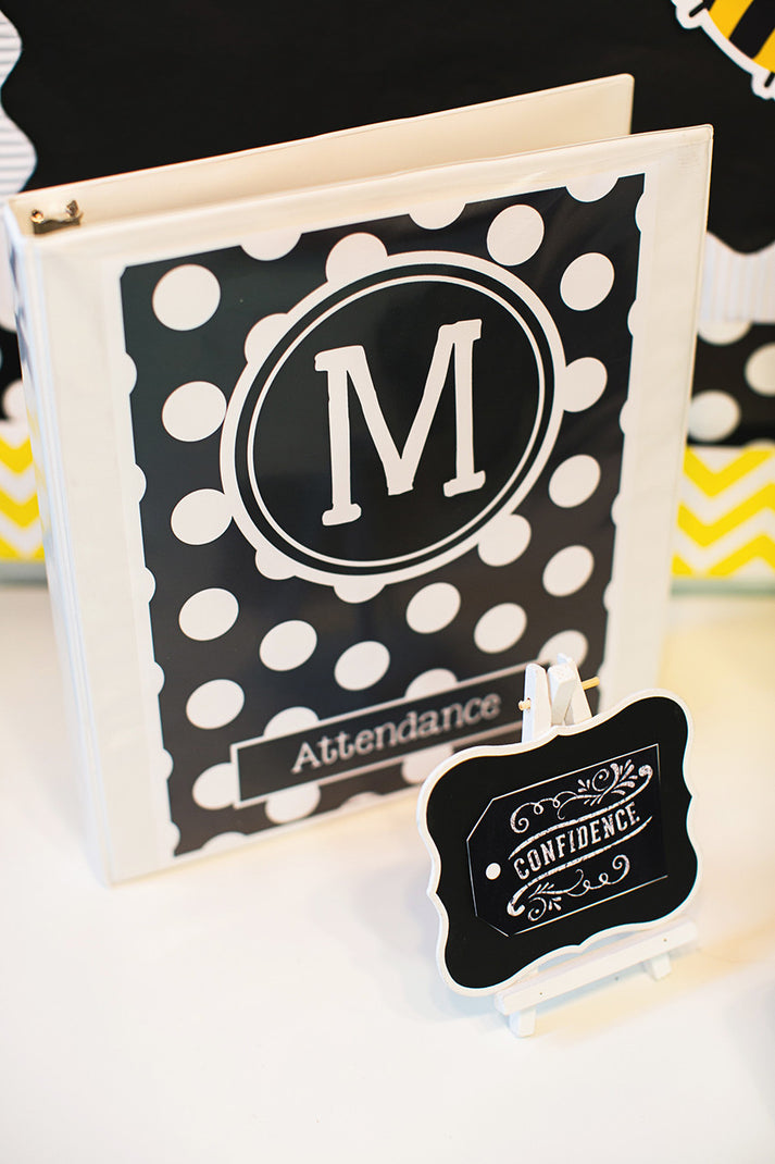 Chalkboard and Polka Dots | Full Printable Classroom Decor Bundle | Pr ...