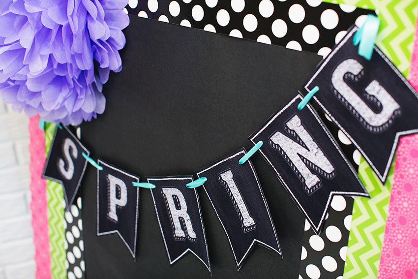 Chalkboard and Polka Dots | Full Printable Classroom Decor Bundle | Pr ...