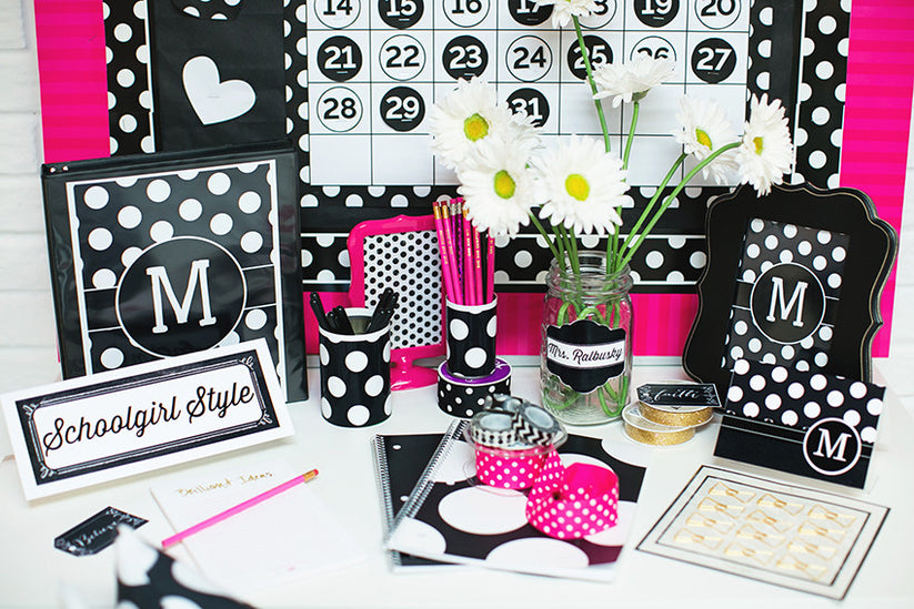 Chalkboard and Polka Dots | Full Printable Classroom Decor Bundle | Pr ...