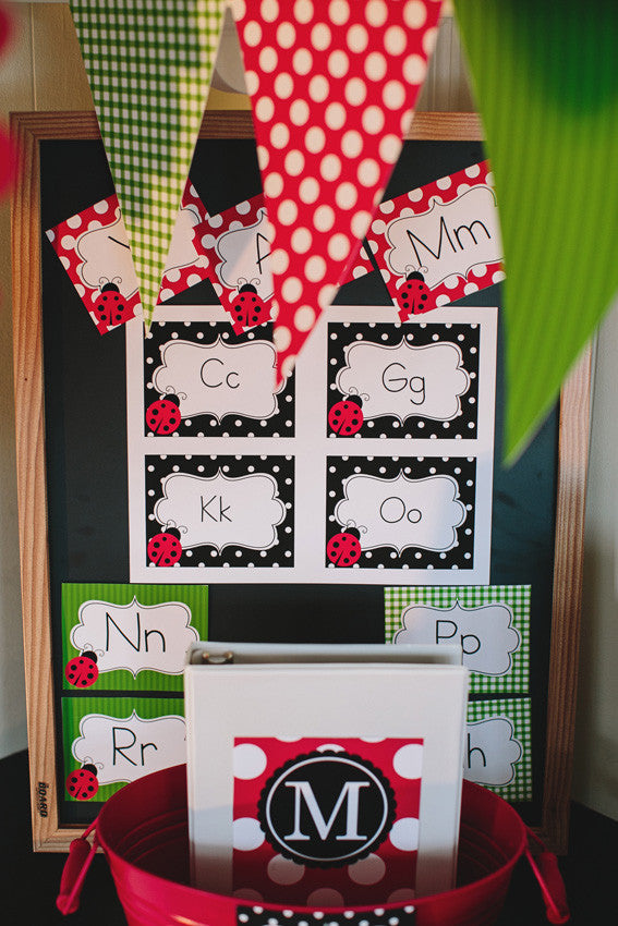 Word Wall Labels | Lovely Ladybugs | Schoolgirl Style