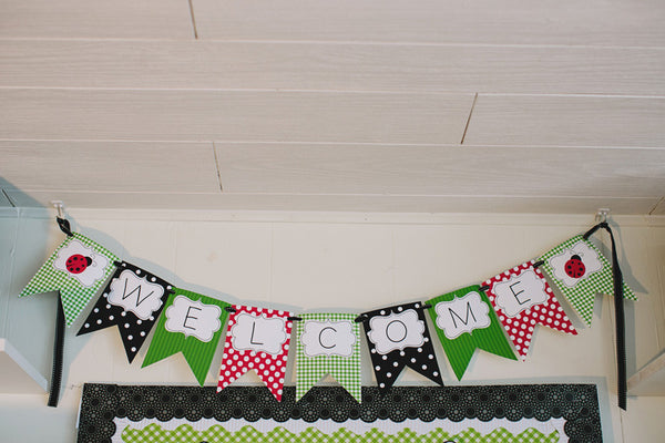 Welcome Banner | Lovely Ladybugs | Schoolgirl Style