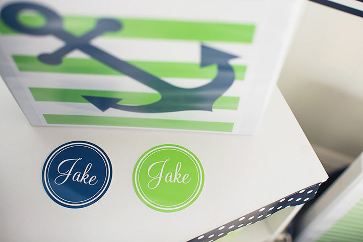 Preppy Nautical Lime Green & Navy Blue – Schoolgirl Style