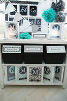 Turquoise Black and Gray | Full Printable Classroom Decor Bundle | Pri ...