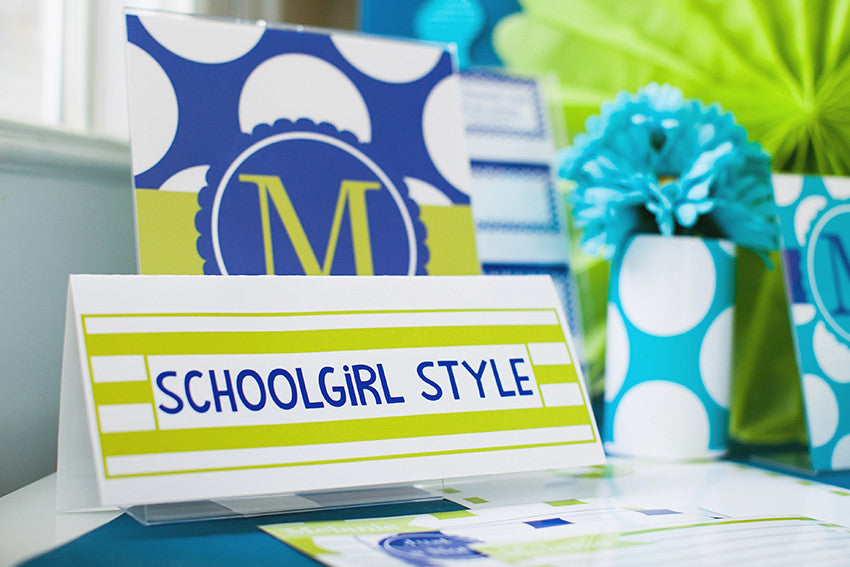 Paisley, Turquoise, Blue & Green Stationary Set {UPRINT} – Schoolgirl Style