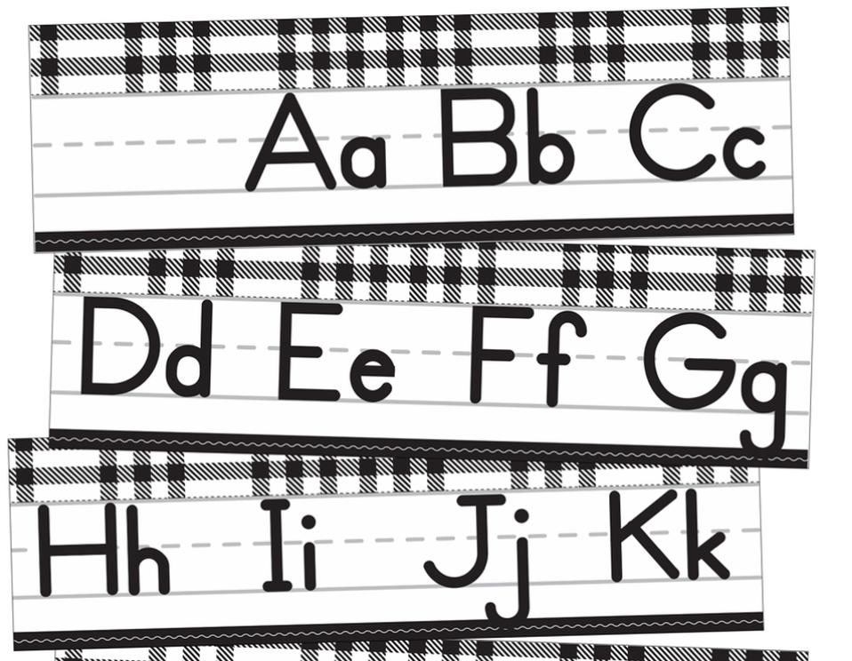 Alphabet Line Manuscript|Classroom Deocr|Schoolgirl Style