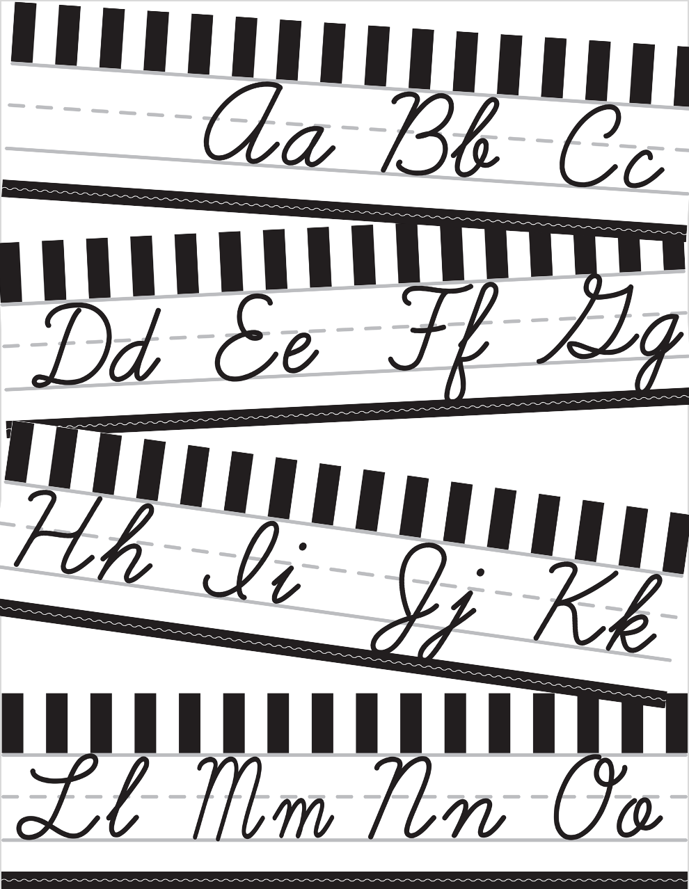 Cursive Alphabet Lines|Schoolgirl Style