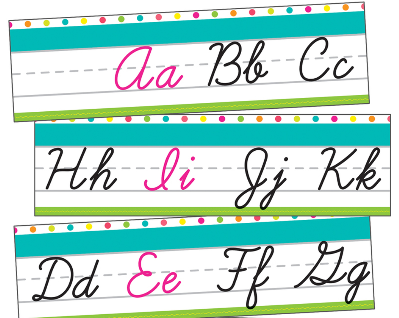 Cursive Alphabet Line||Schoolgirl Style