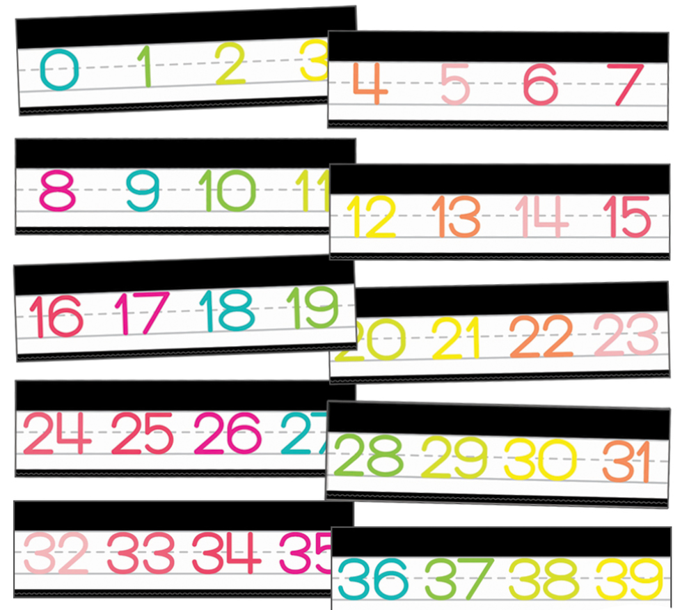 Manuscript Number Line | Simply Stylish Tropical | Schoolgirl Style