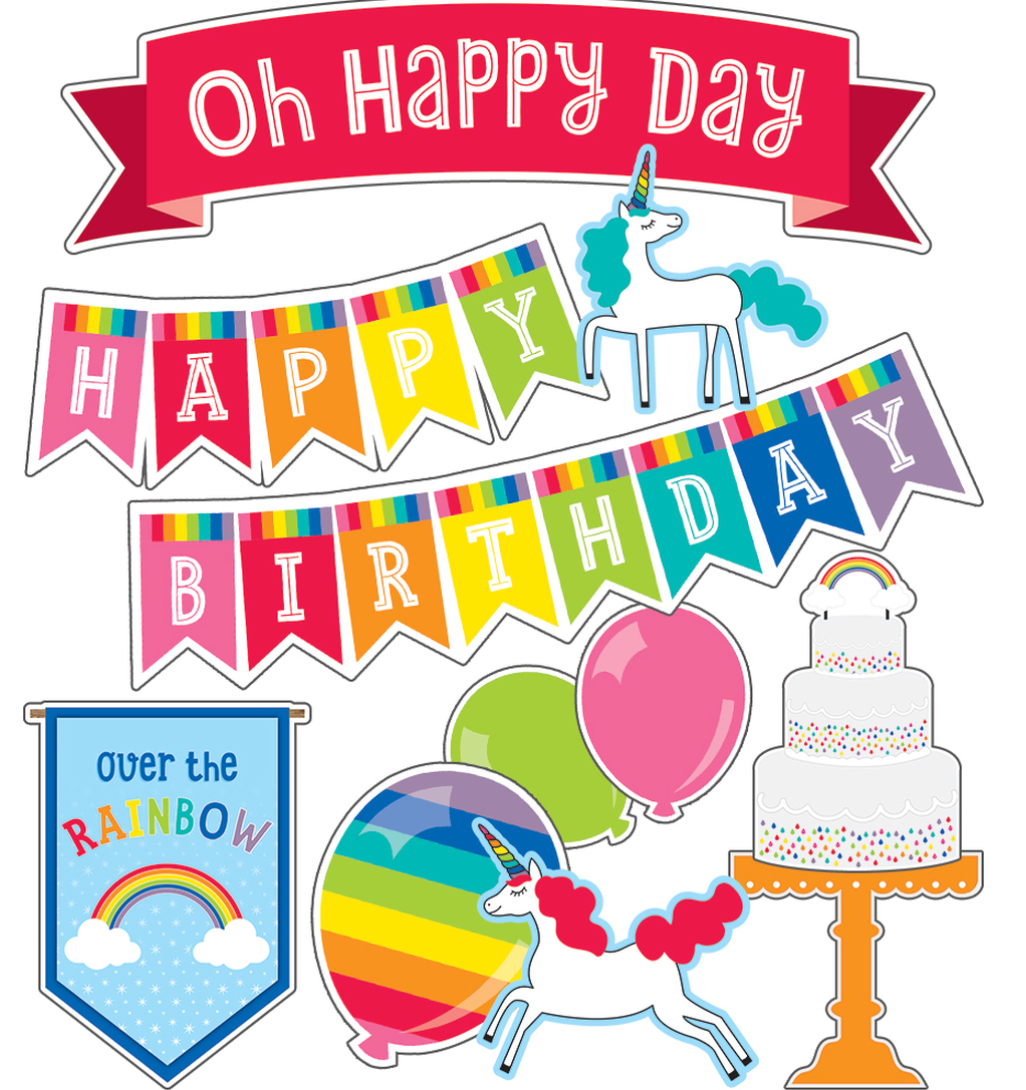 Rainbow Birthday Bulletin Board Set|Schoolgirl Style