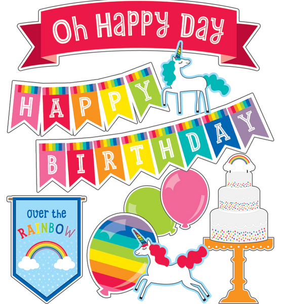 Rainbow Birthday Bulletin Board Set|Schoolgirl Style